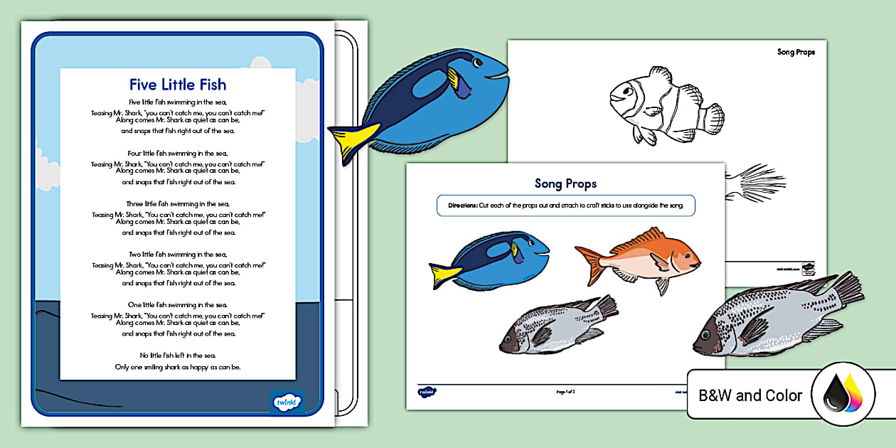 Fish Song Lyrics | World Oceans Day | Twinkl USA - Twinkl