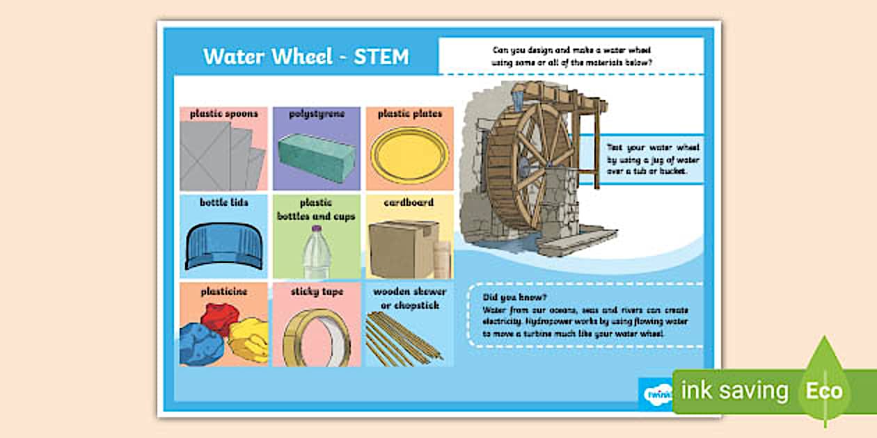 Water Wheel STEM Activity