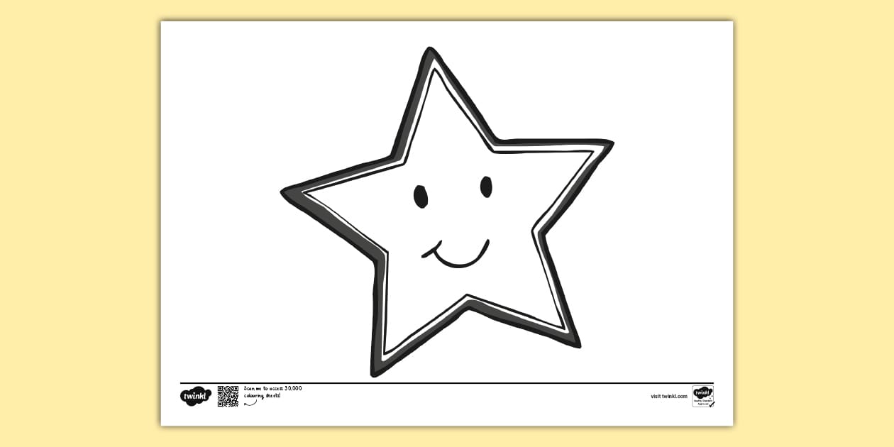 Star Colouring Sheet (teacher made) - Twinkl