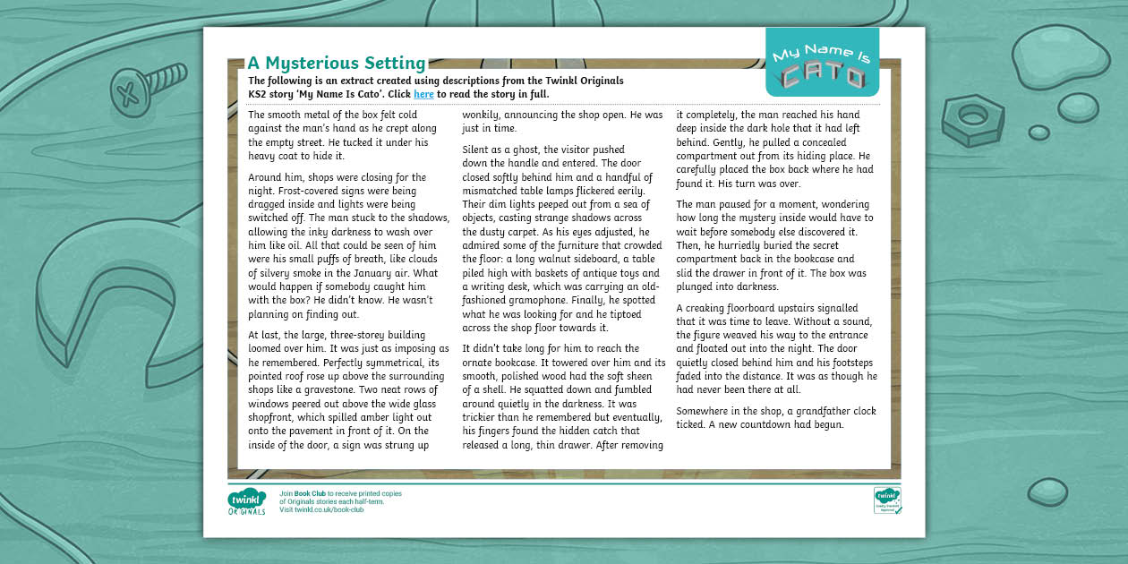 KS2 Mysterious Setting Description Example Text - Twinkl