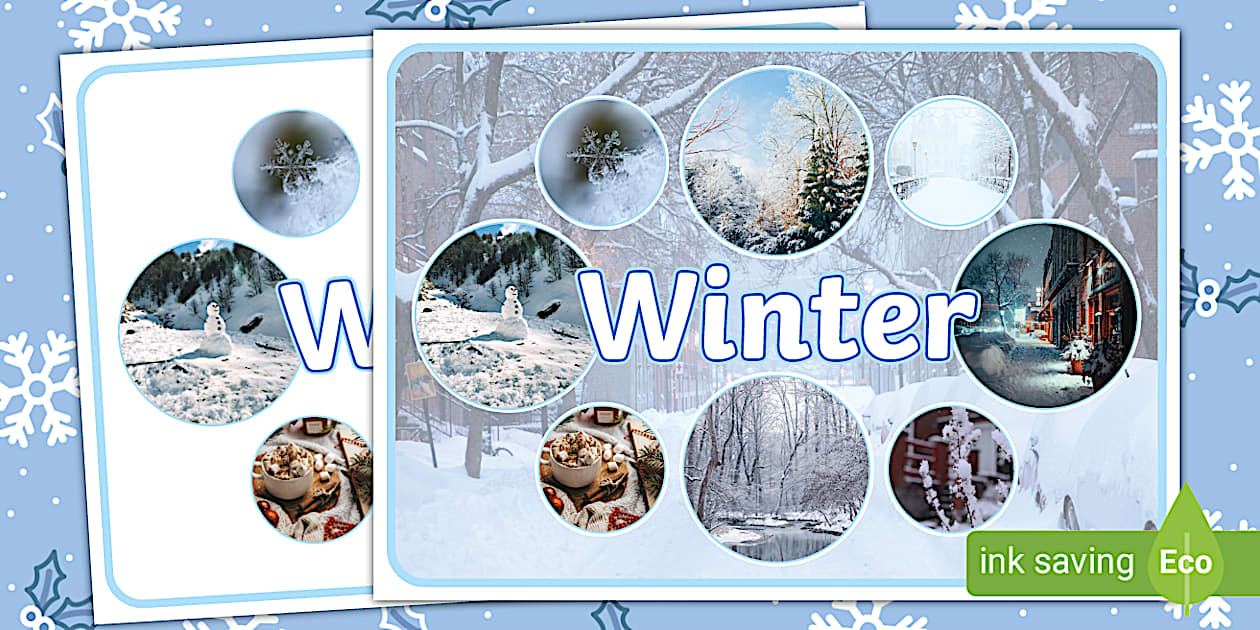 Winter Photo Display Poster (teacher made) - Twinkl