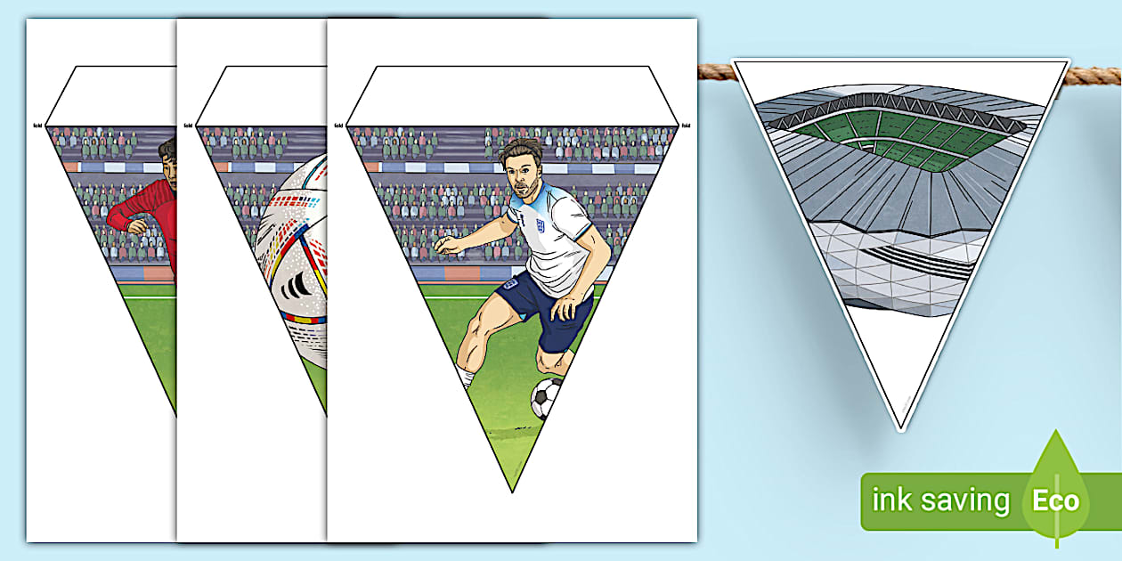 Men's Football World Cup Bunting - KS2 (teacher made)