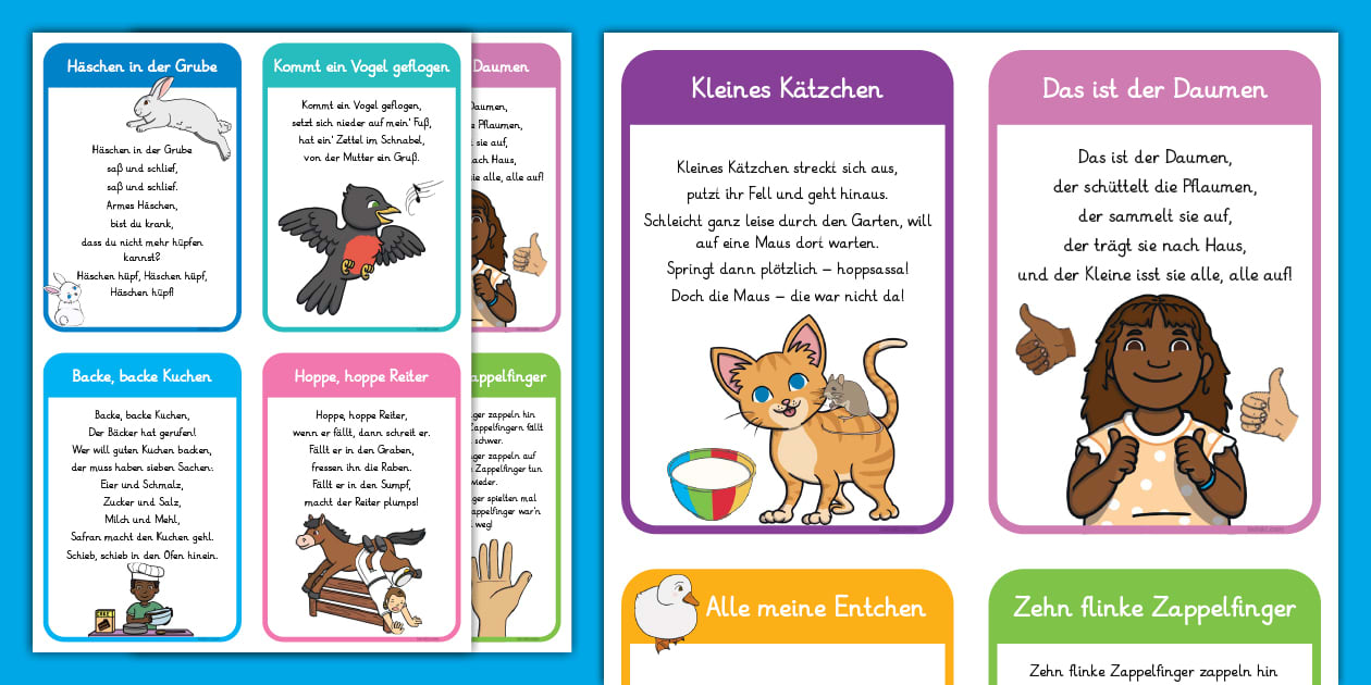 Reime und Fingerspiele für den Kindergarten (profesor hizo)