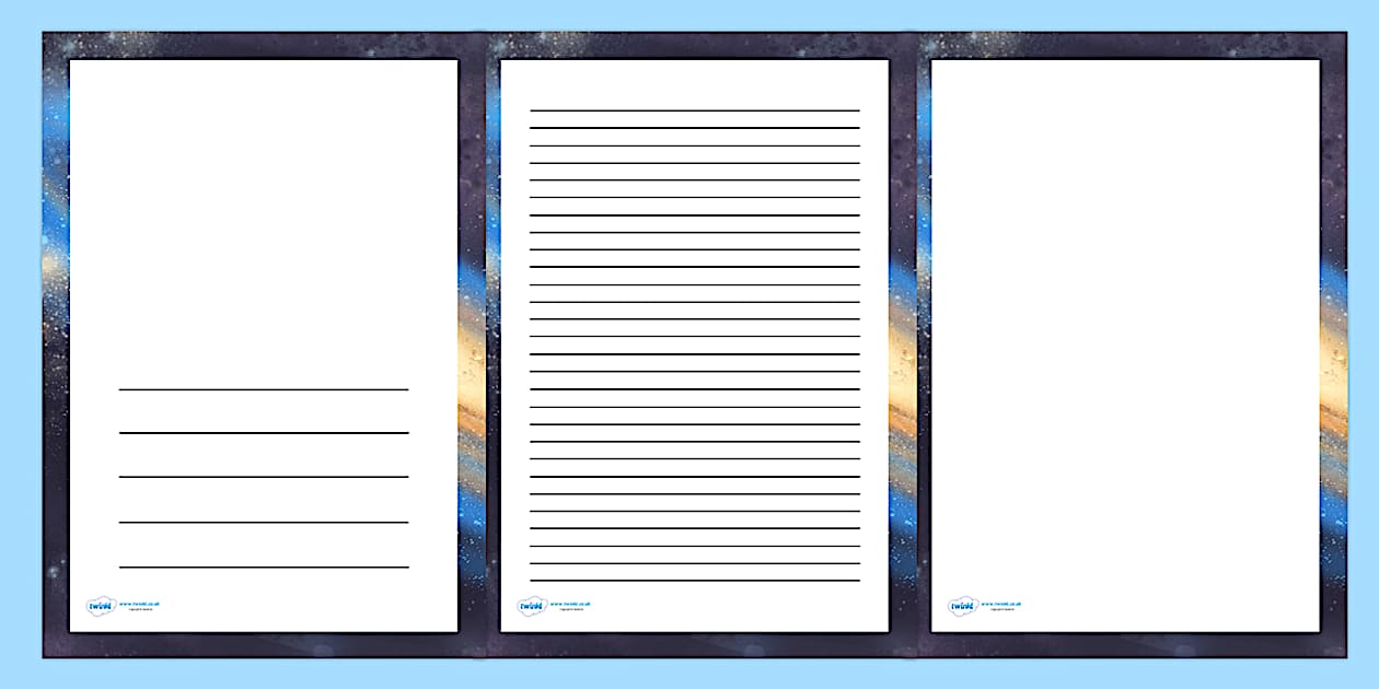 Editable Galaxy Space Page Borders (teacher made) - Twinkl