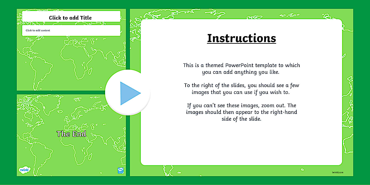 Geography Themed Editable PowerPoint Background - Twinkl