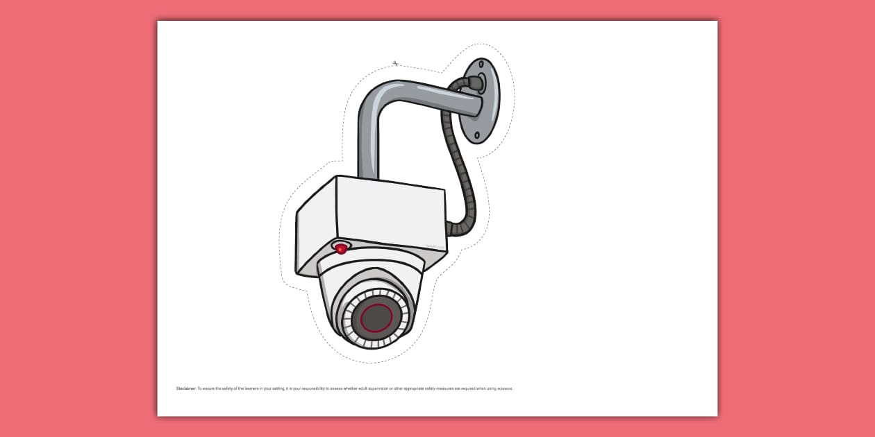 Security CCTV Camera Cut-Out - Twinkl Display (Teacher-Made)