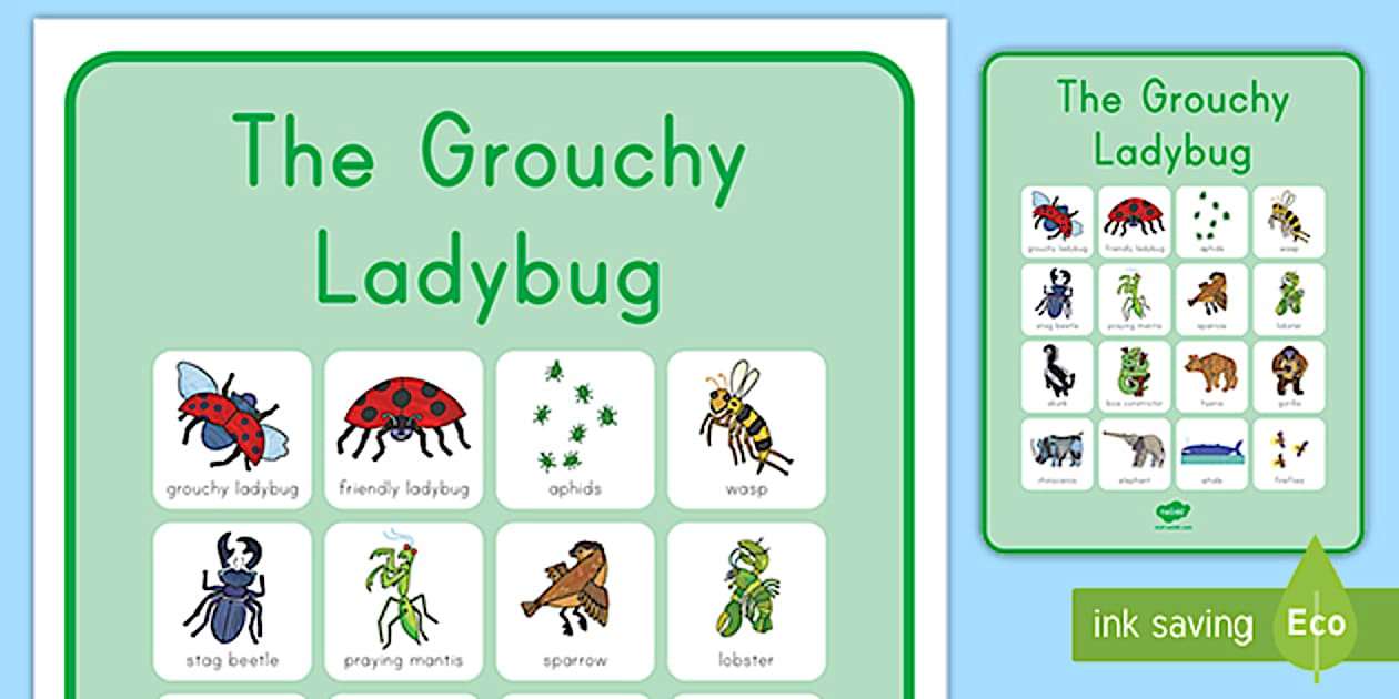 The Grouchy Ladybug Vocabulary Poster (Teacher-Made)