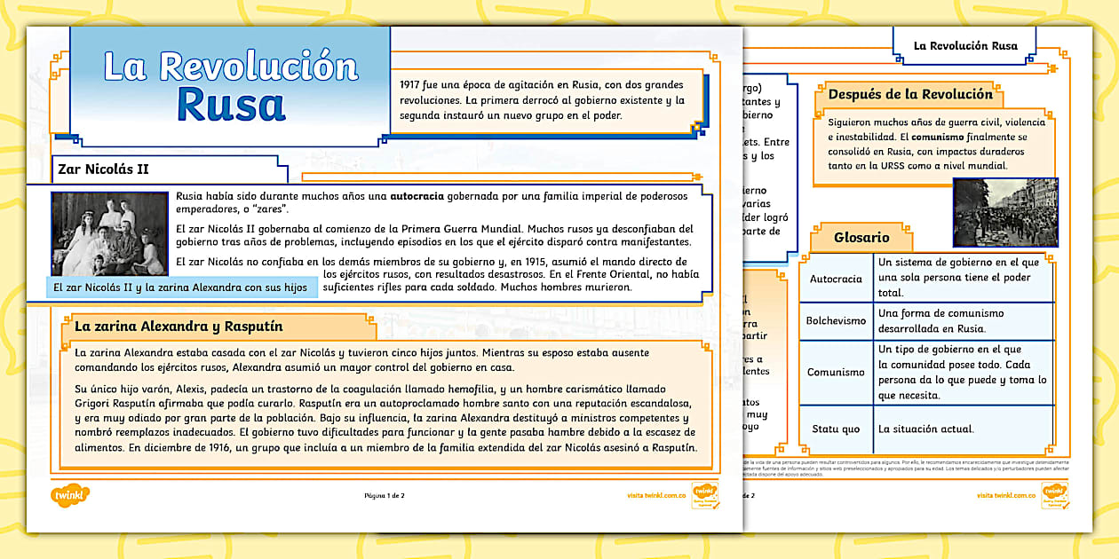 Infografía: La Revolución Rusa