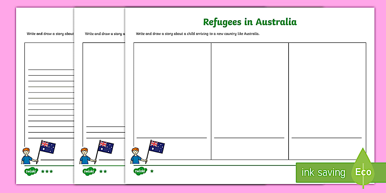 Refugee Week Story Differentiated Writing Template - Twinkl