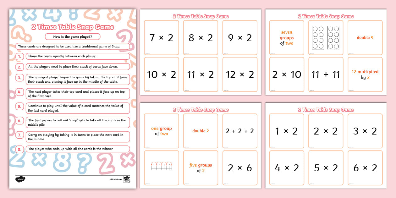 👉 2 Times Table Snap Game - KS1 (teacher made) - Twinkl