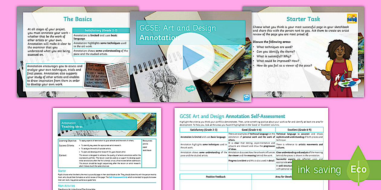 GCSE Art Exam: Get the Most out of Your Annotation Lesson Pack