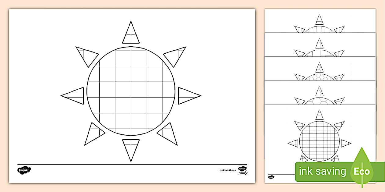 Summer Mosaic Colouring (teacher made) - Twinkl