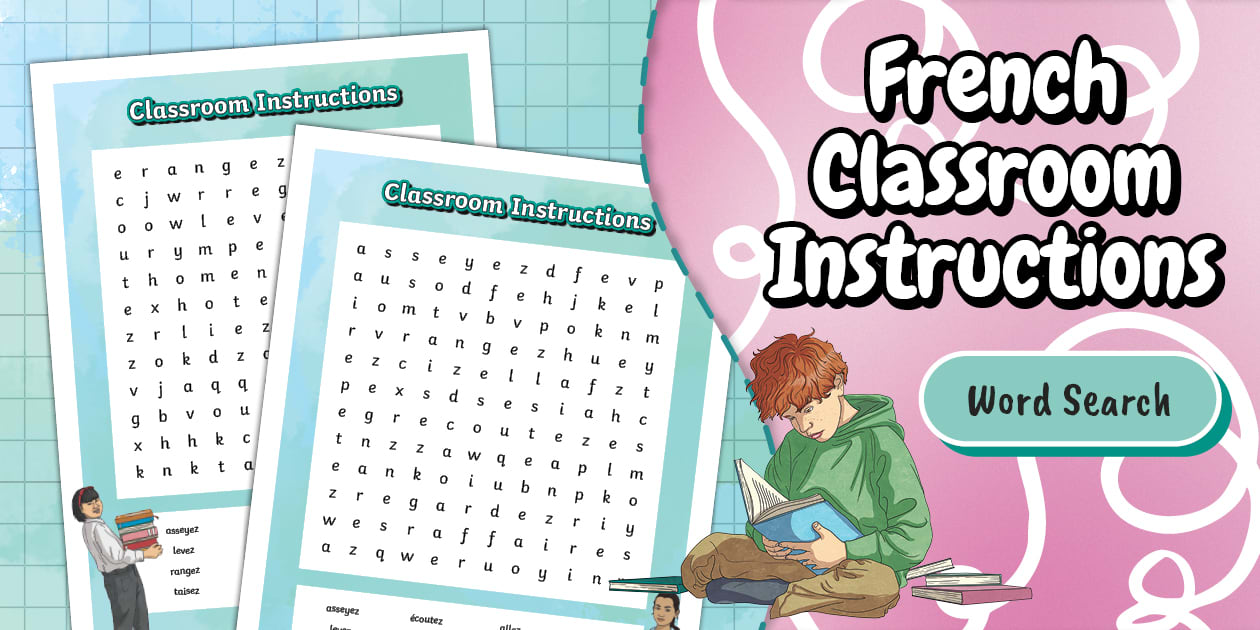 French Classroom Instructions Word Search