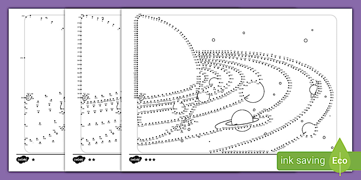 Solar System Extreme Dot to Dot (professor feito) - Twinkl