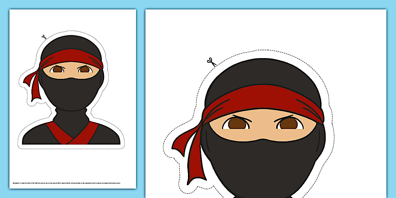 Ninja Emoticon Cut-Out (teacher made) - Twinkl