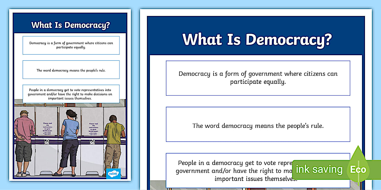 What Is Democracy Poster - Twinkl
