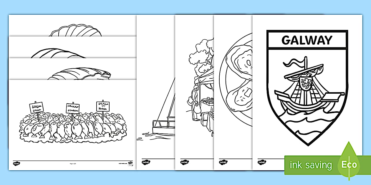 The Galway International Oyster Festival Colouring Pages