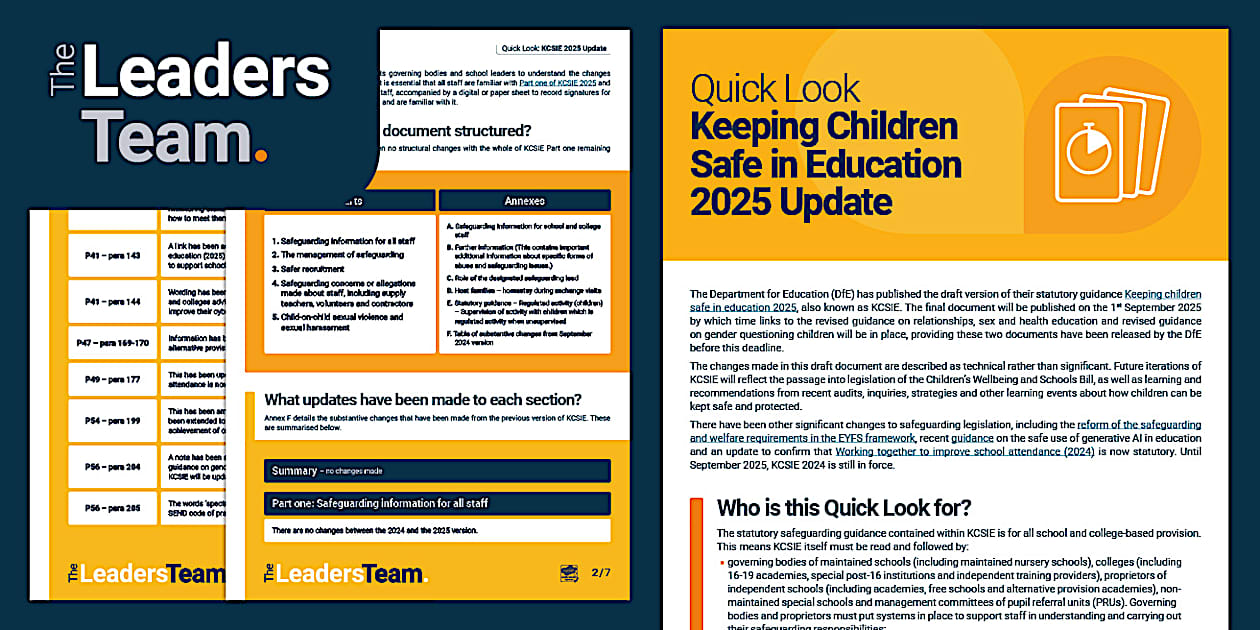 KCSIE 2025: Safeguarding Update Briefing - Twinkl