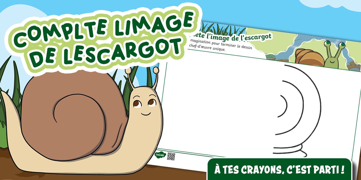 Activité : Complète l'image de l'escargot