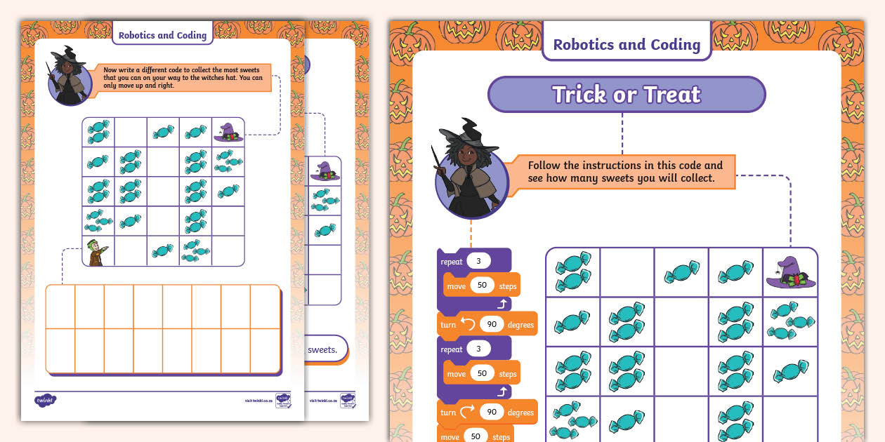 Robotics and Coding - Algorithmic Thinking - Trick or Treat