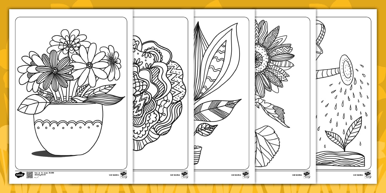 Plant Colouring | Colouring Sheets | Twinkl (teacher made)