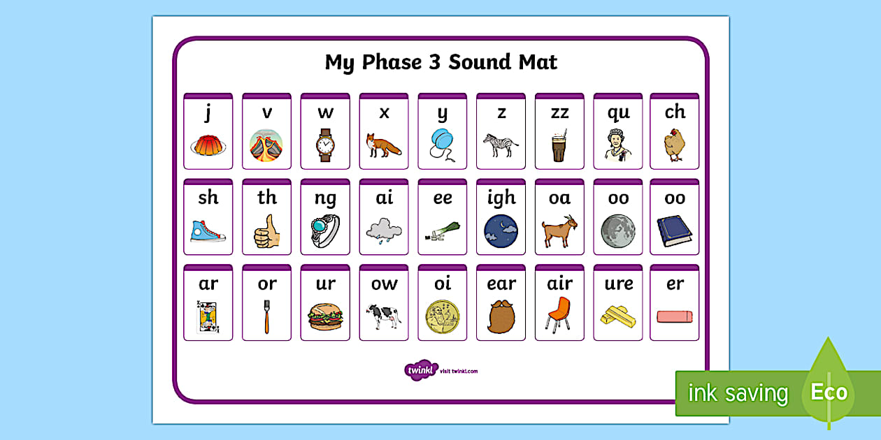 Phase 3 Sound Mat (teacher made) - Twinkl