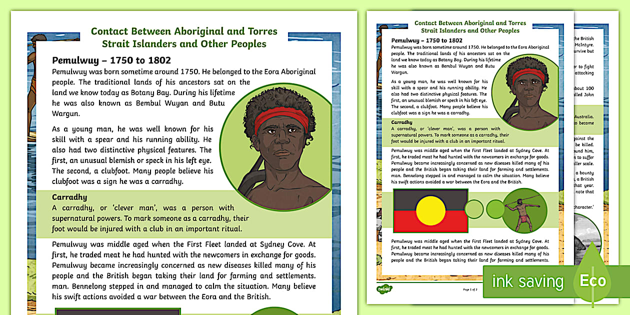 Pemulwuy Fact File (teacher made) - Twinkl