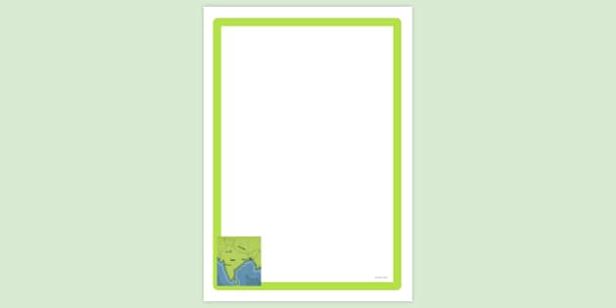 Map of India Page Border | Page Borders | Twinkl - Twinkl