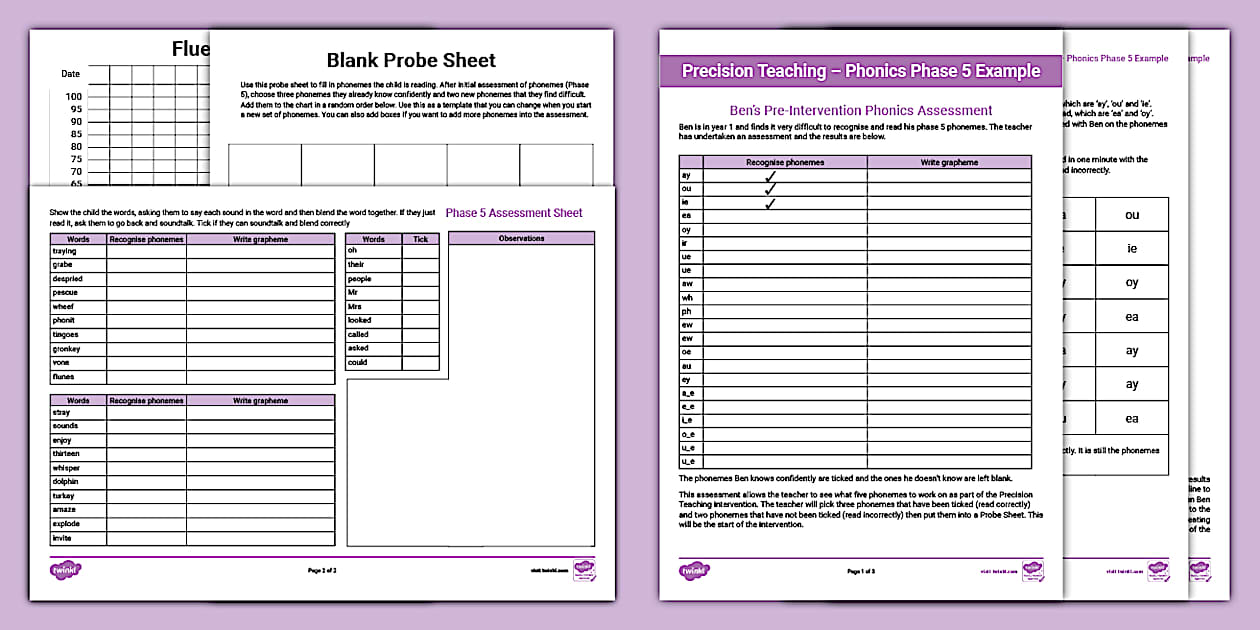 Precision Teaching Resource Pack Phonics Phase 5 - Twinkl