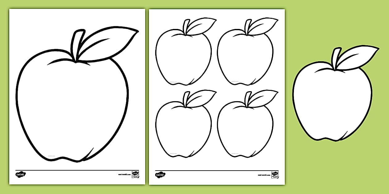 Apple Template Printable | Fall Decoration | Twinkl USA