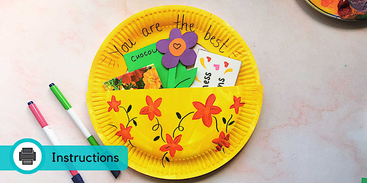 Mother's Day Flower Basket Craft (Teacher-Made) - Twinkl