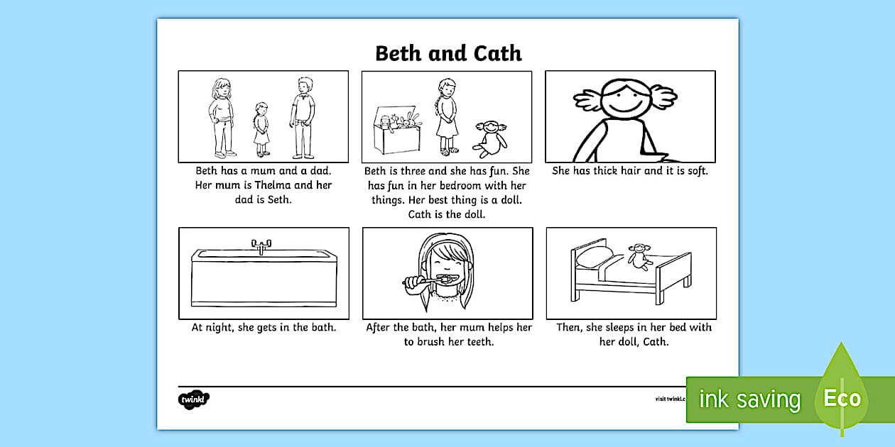 Editable Phase 3 'th' Phoneme Spotter Story - Twinkl