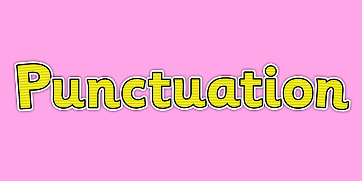 Punctuation Display Lettering Yellow (Teacher-Made) - Twinkl