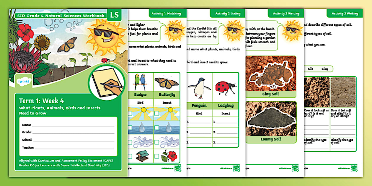 SID: Grade 4 Natural Sciences Booklet Term 1 Week 4 LS