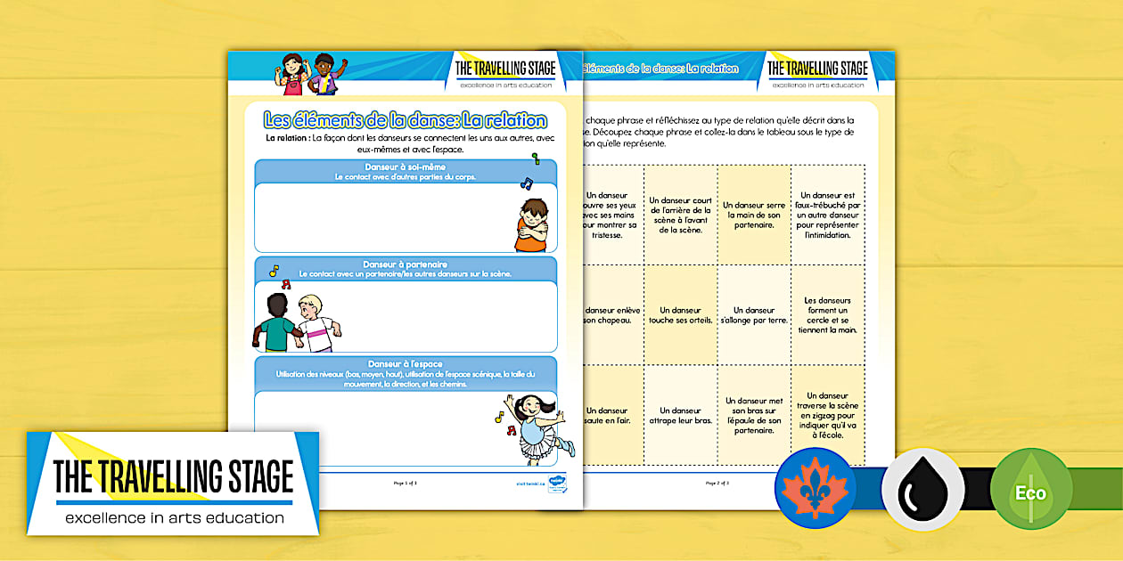 The Elements of Dance Relationship Worksheet French