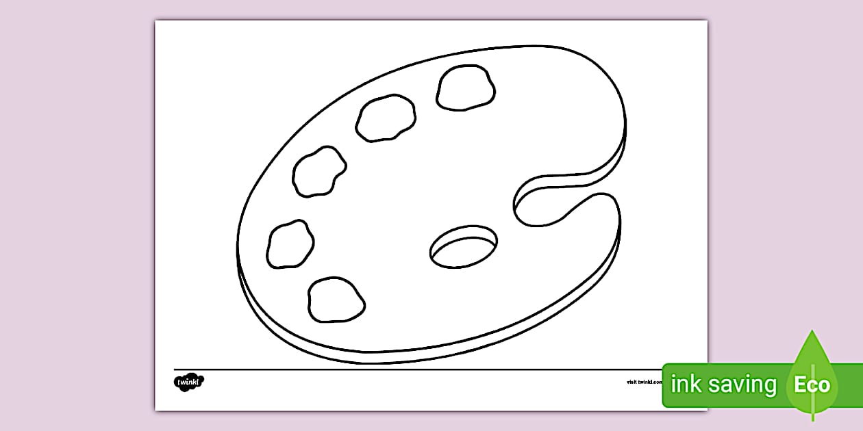 Blank Paint Palette Template (teacher made) - Twinkl