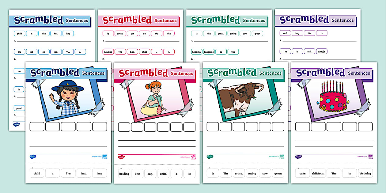 Scrambled Sentences Activity Pack (teacher made) - Twinkl