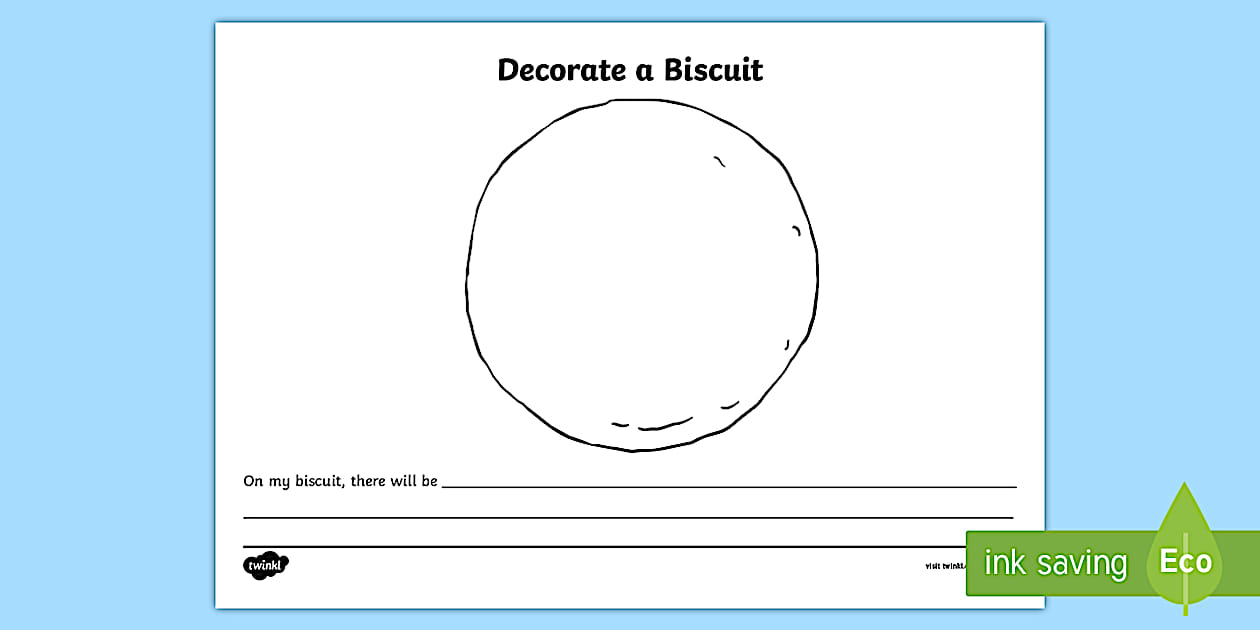 Decorate a Biscuit Worksheet | Baking - Primary - Twinkl