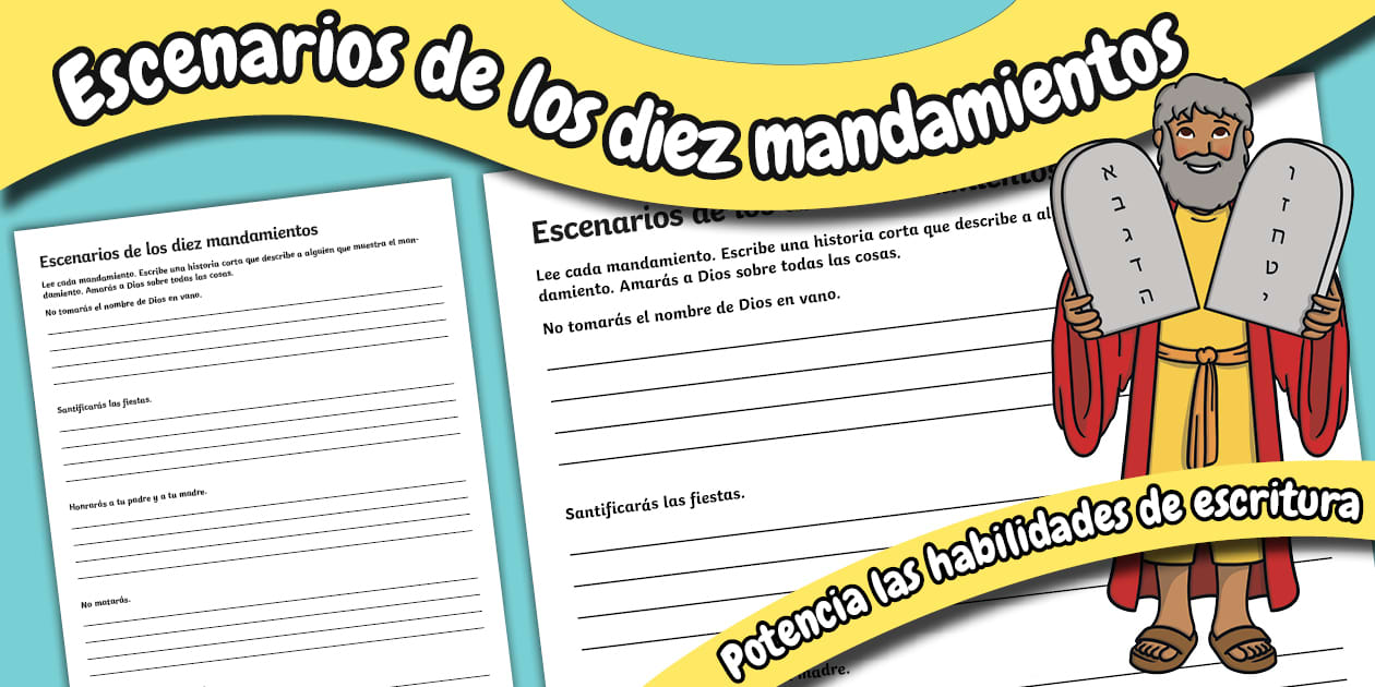 Ficha de actividad: Escenarios de los diez mandamientos