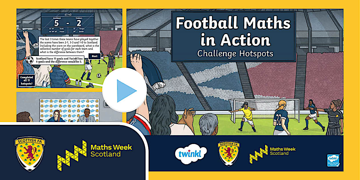 Football Maths in Action Challenge Hotspots Interactive PowerPoint