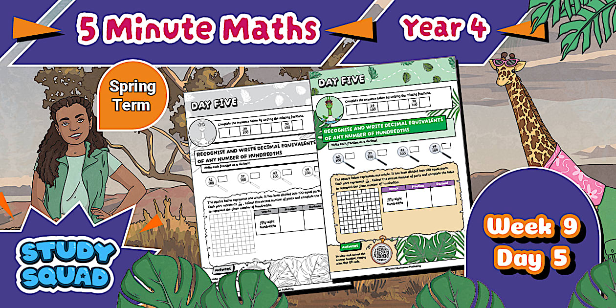 👉 Study Squad 5 Minute Maths - Year 4 Spring - Week 9 Day 5