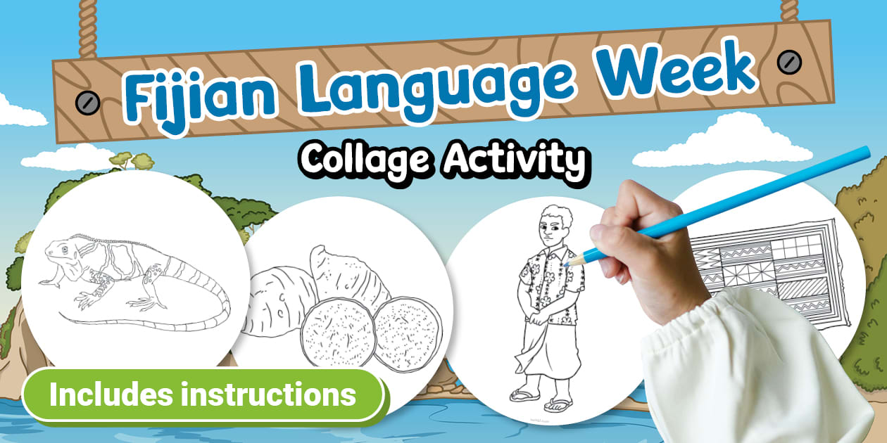 Fijian Language Week Collage Activity (teacher made)