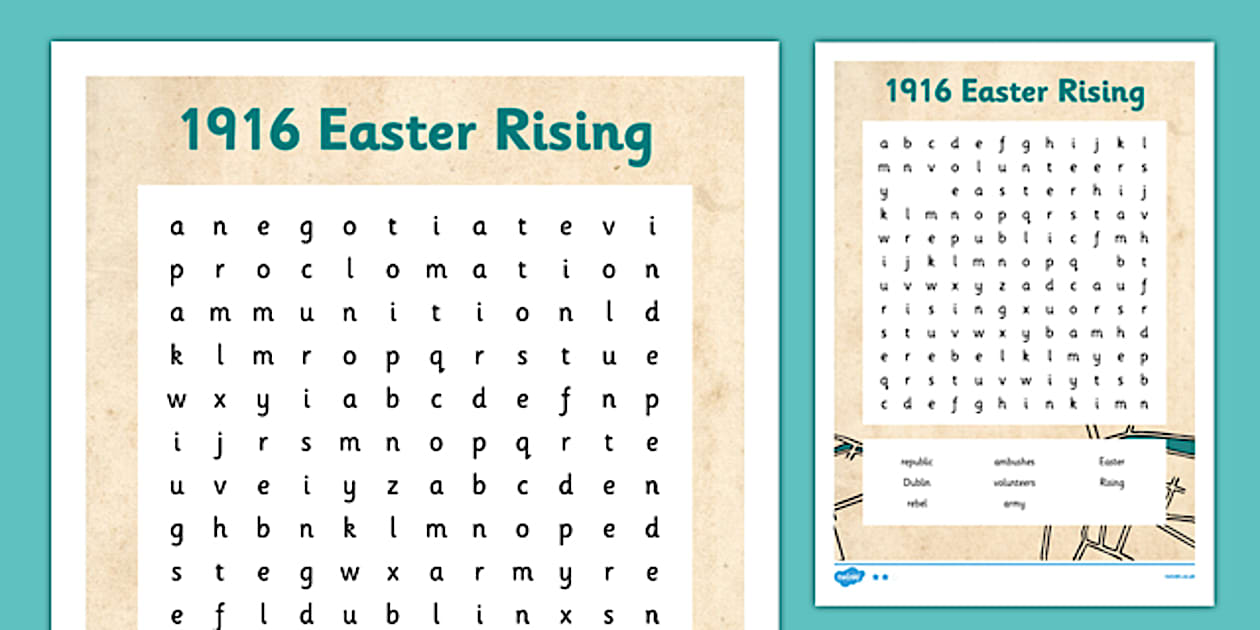 1916 Rising Word Search
