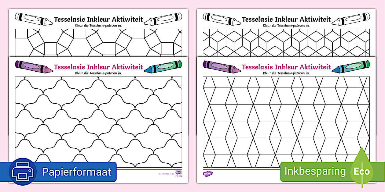 Tesselasie Inkleur Aktiwiteit (teacher made) - Twinkl