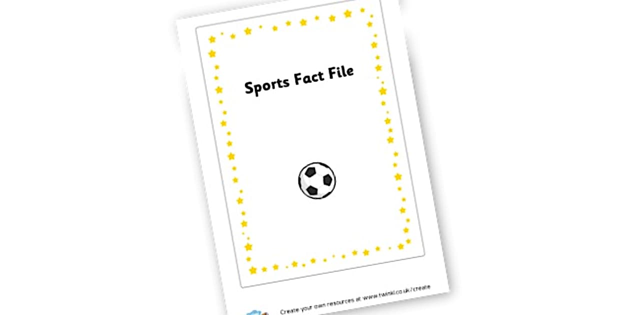 Sports Fact File Book Cover (teacher made) - Twinkl