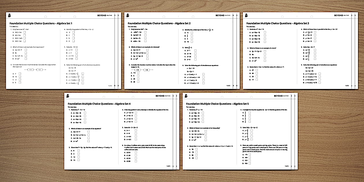 👉 GCSE Foundation Maths Algebra Questions | Beyond