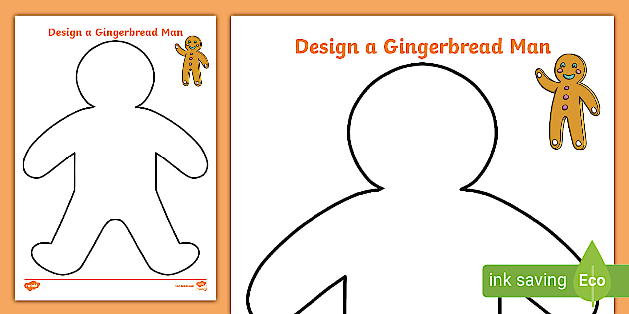 Gingerbread Outline | Design Your Own! (teacher made)
