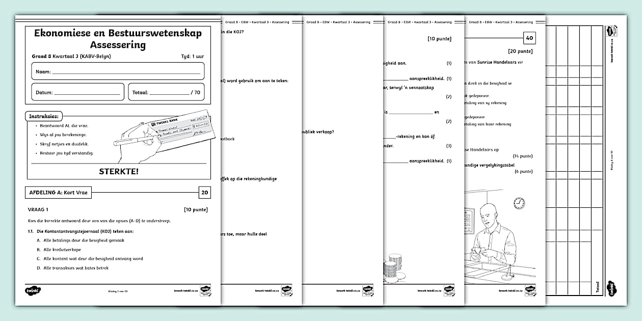 Graad 8 - EBW - Kwartaal 3 - Assessering