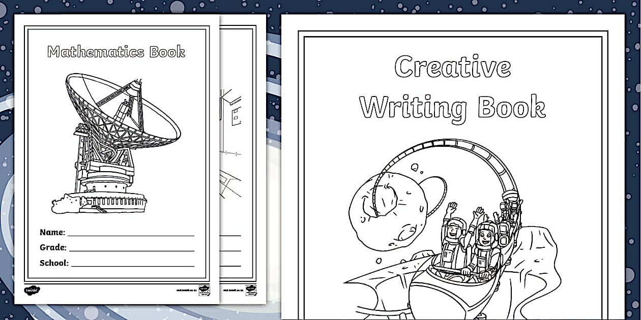 Grade 3 Space Themed Editable Book Covers - Twinkl