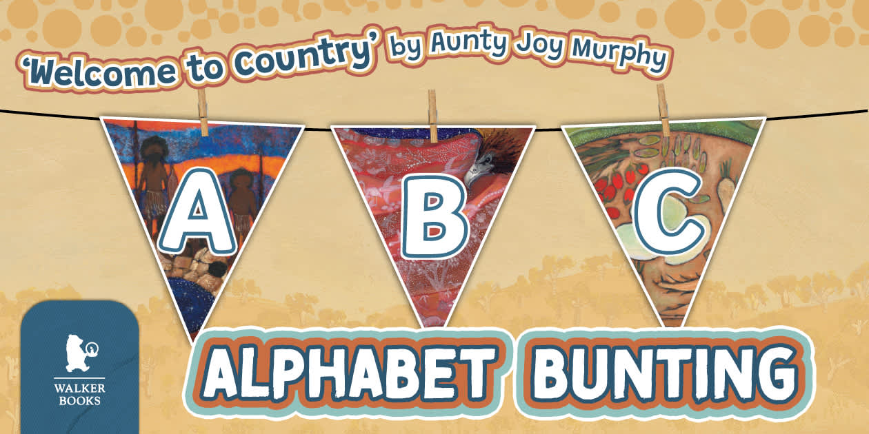 Alphabet Bunting Display - Welcome to Country